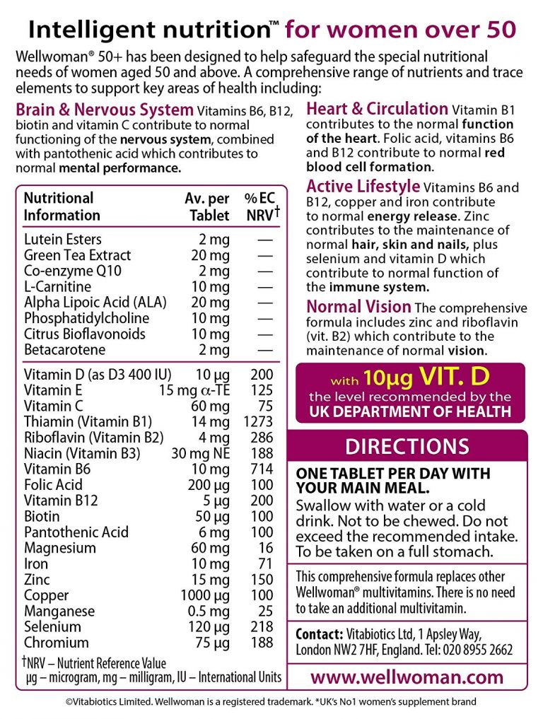 Vitabiotics Wellwoman 50+ Review - Supplement Reviews UK